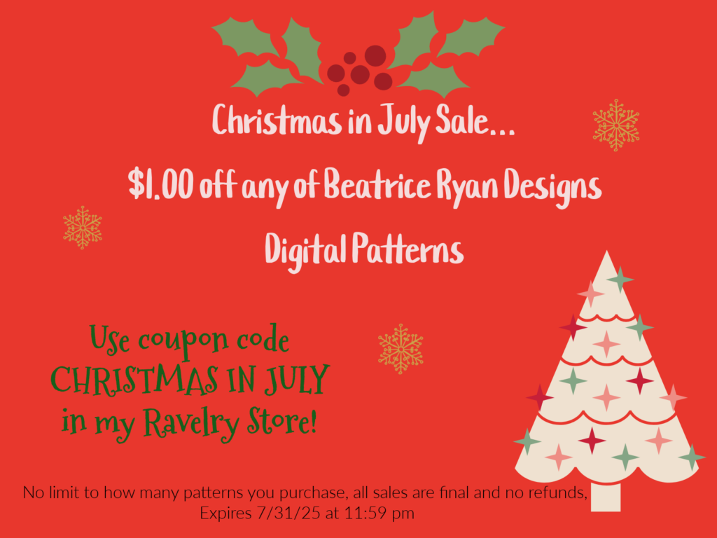 Christmas in July Paid Pattern Sale!! - ............Beatrice Ryan ...